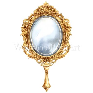 10 Hand Mirror Clipart Bundle - 10 High Quality JPG - Digital Download ...