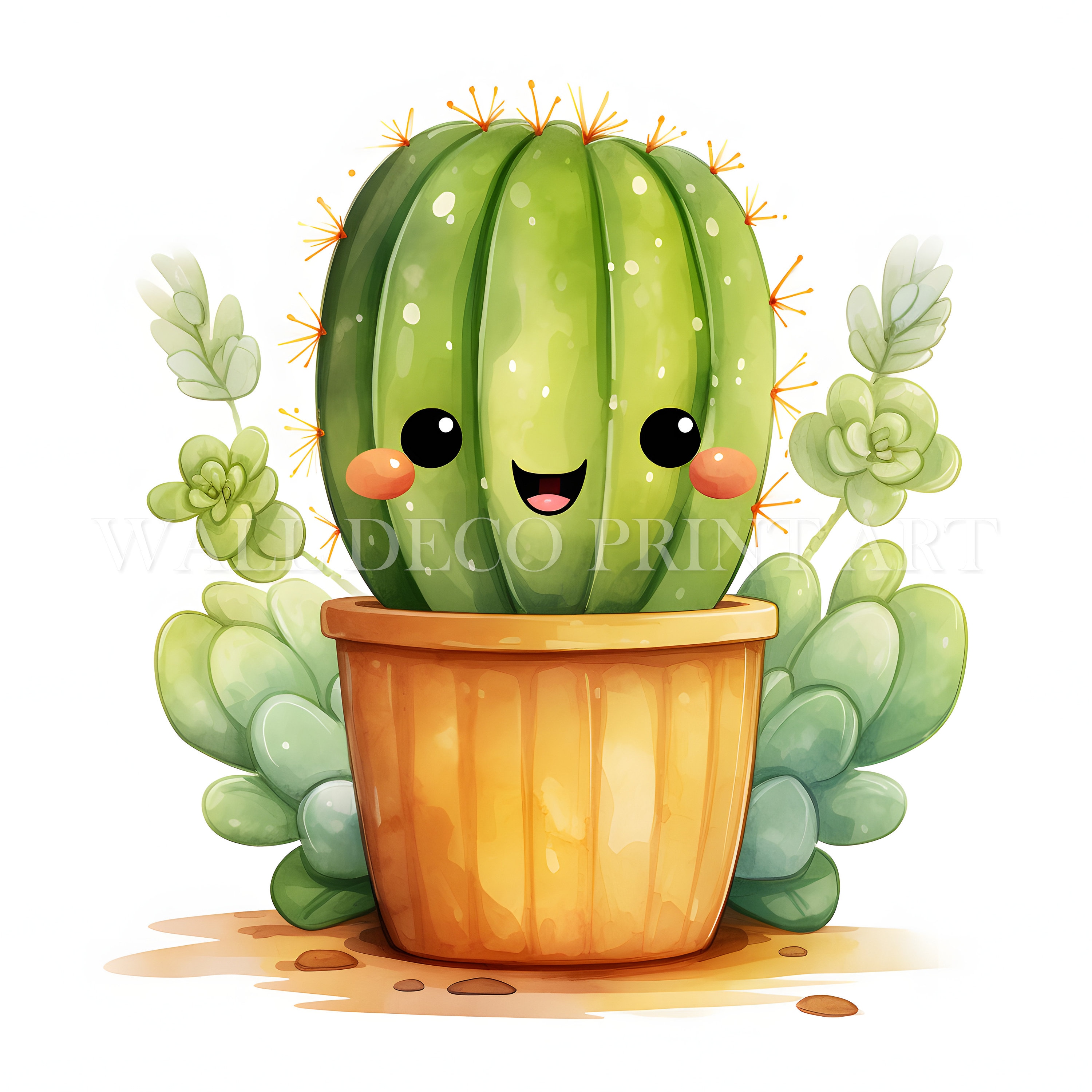 Cute Cactus Clipart Bundle 10 High Quality Jpgs Digital - Etsy
