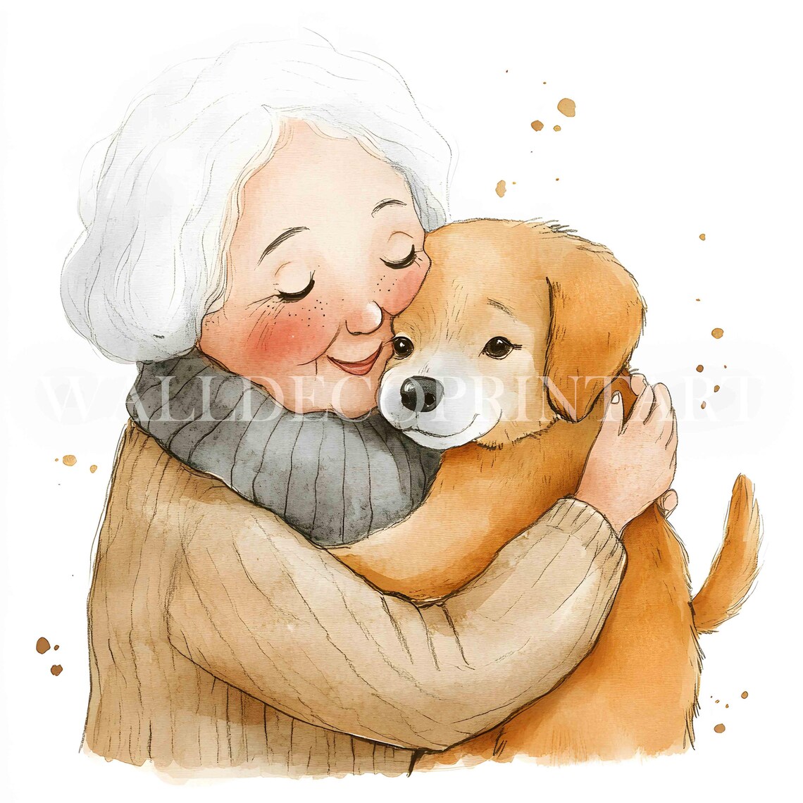 10 Grandma and Dog Clipart - High Quality Jpgs - Digital Downloads ...