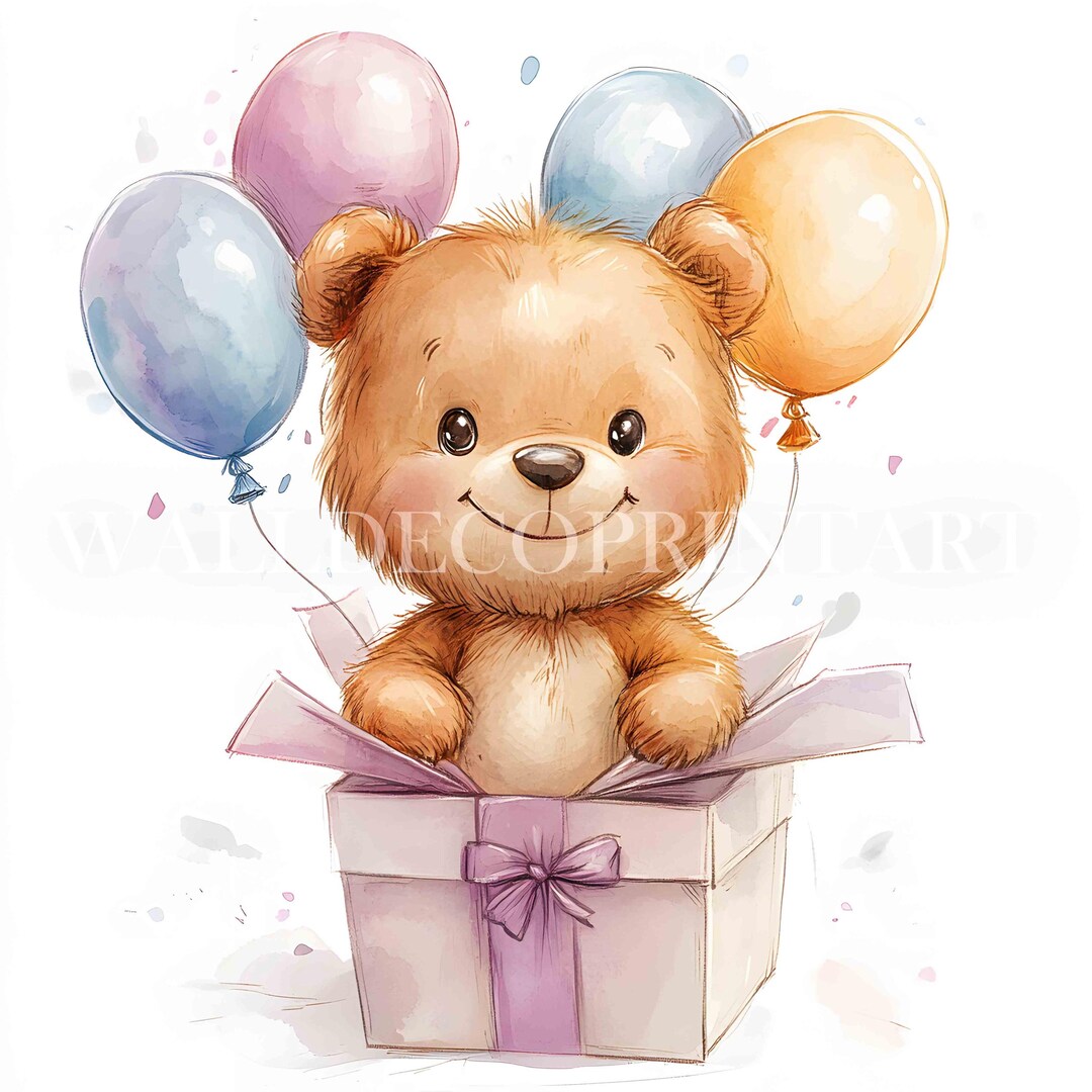 Birthday BEARS Clipart Bundle 16 High Quality Jpgs Digital Downloads ...