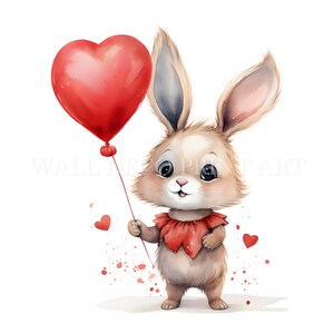 Cute Valentine Rabbit Clipart Bundle - 11 High Quality JPG - Digital ...