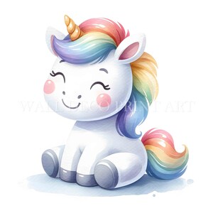 Soft Sketch UNICORN Clipart Bundle - 5 High Quality JPG - Digital ...