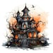 Halloween Haunted House Clipart Bundle - 6 High Quality Jpgs - Digital ...