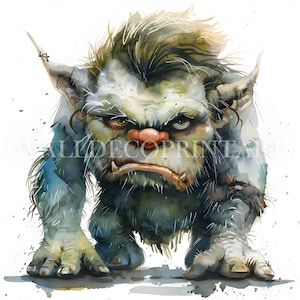 12 Cute and Grumpy Trolls Clipart Bundle - High Quality Images ...