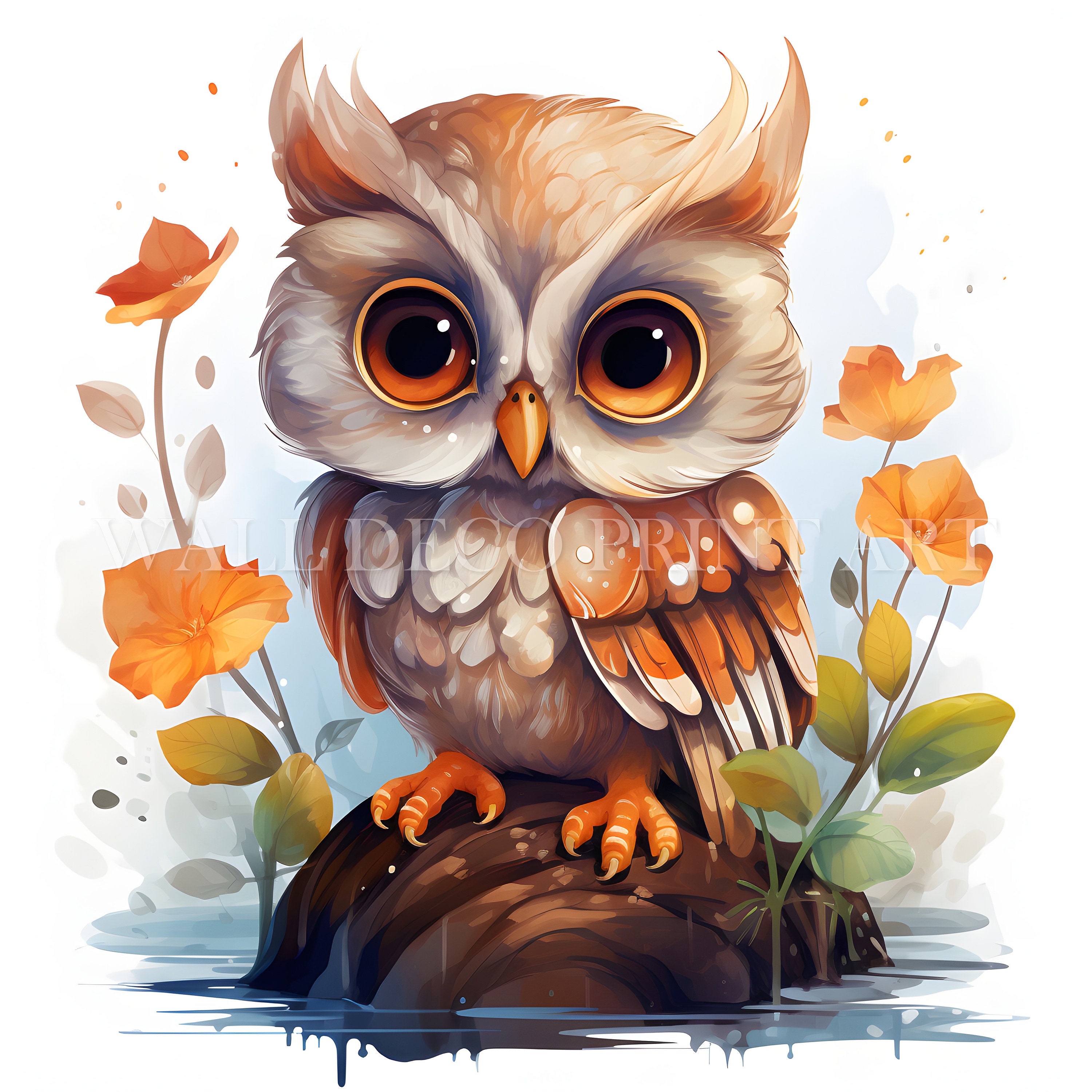 Cute Little Owl Clipart Bundle - 10 High Quality Jpgs - Digital ...