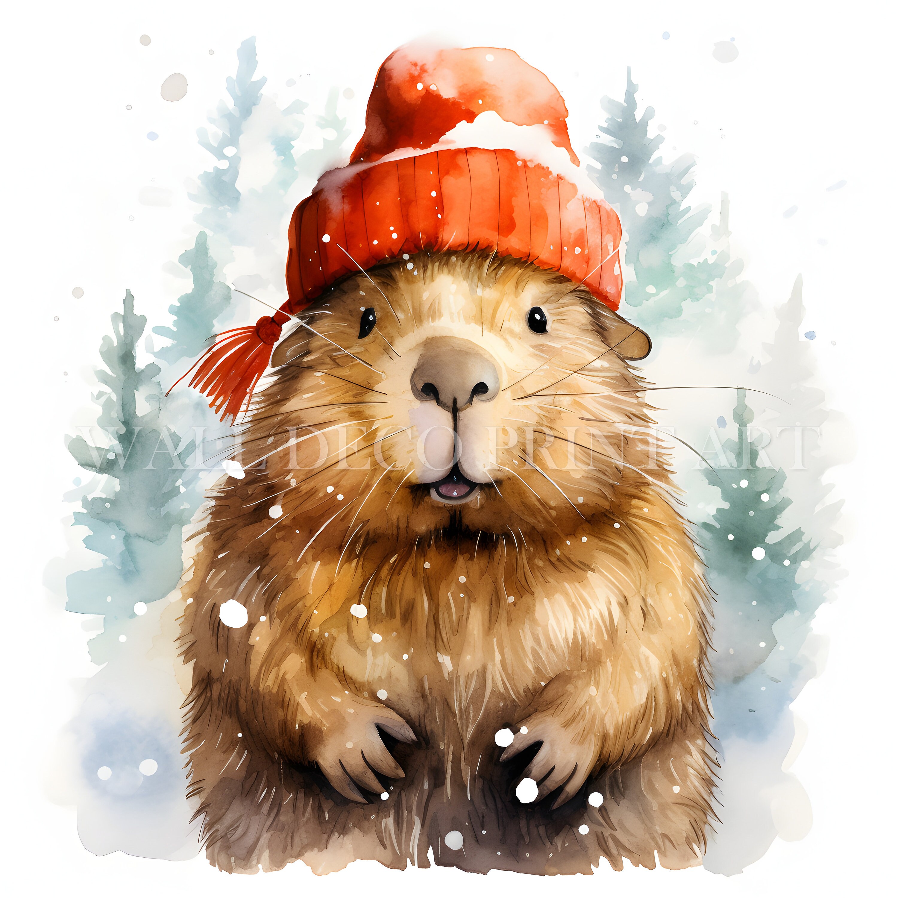Christmas Capybara Clipart Bundle - 10 High Quality JPG - Digital ...
