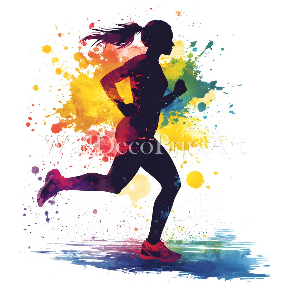 11 Running Woman Clipart - High Quality JPG - Digital Downloads ...