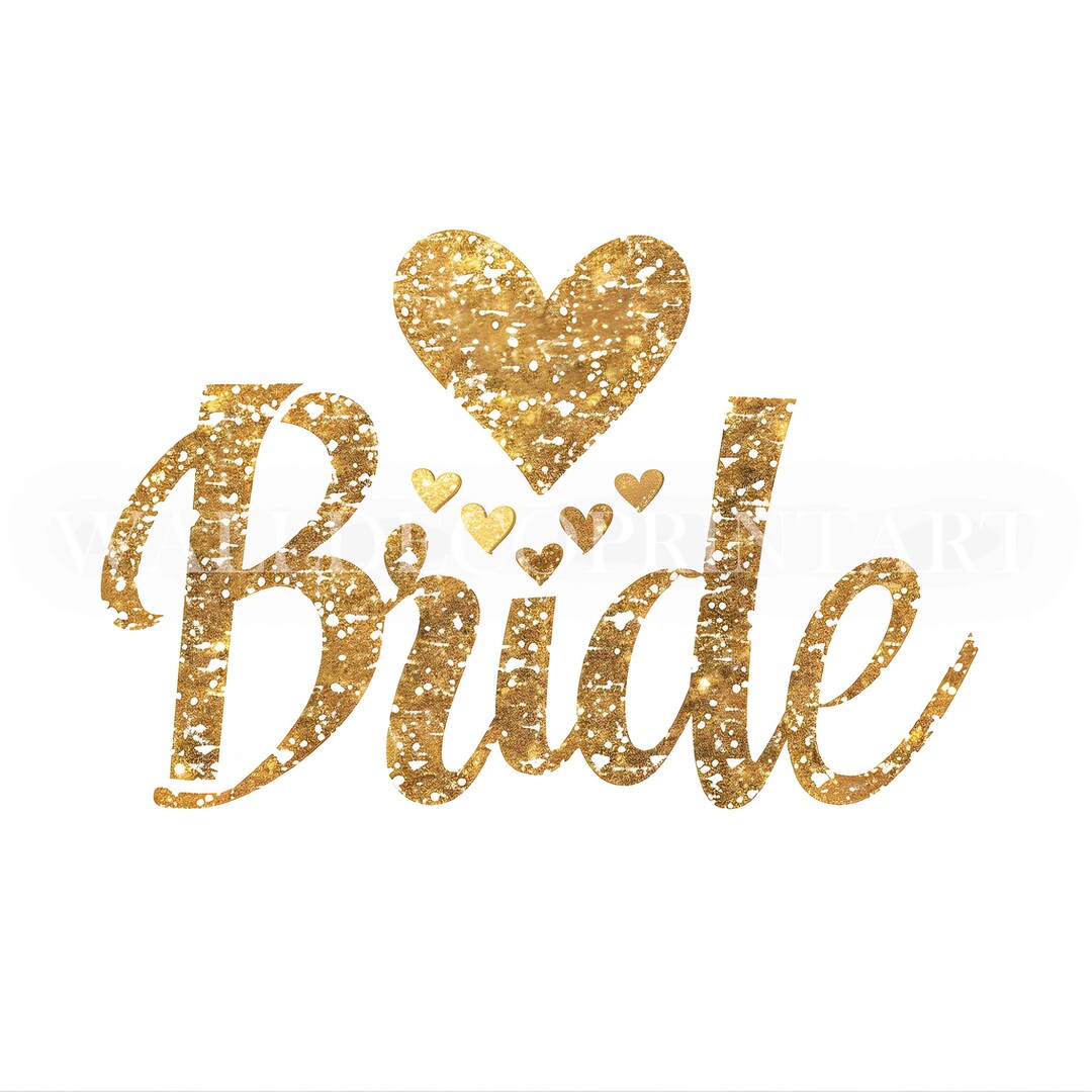 12 Golden Bride Clipart - High Quality JPG - Digital Download ...