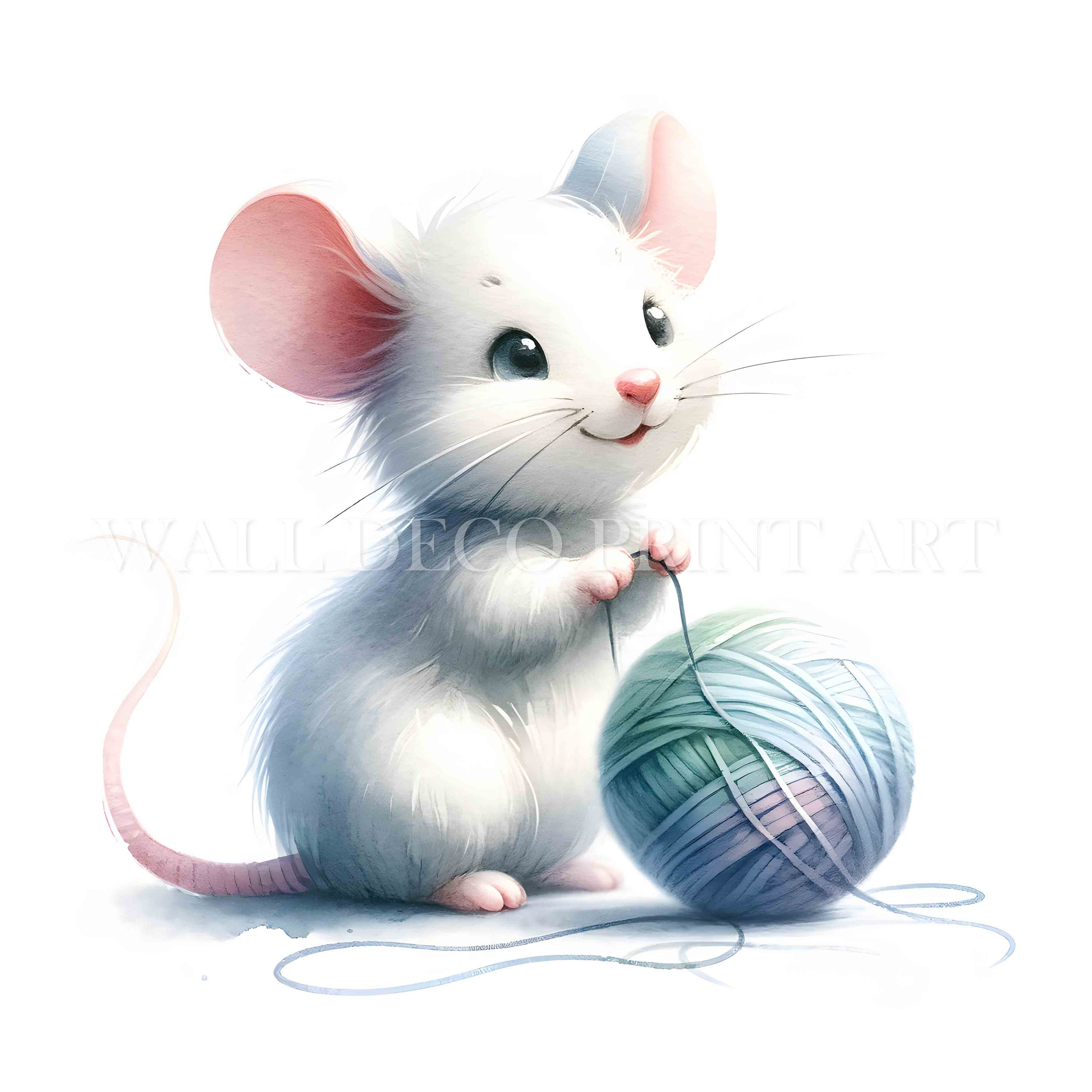 Cute Mouse Clipart Bundle - 11 High Quality JPG - SOFT SKETCH - Digital ...