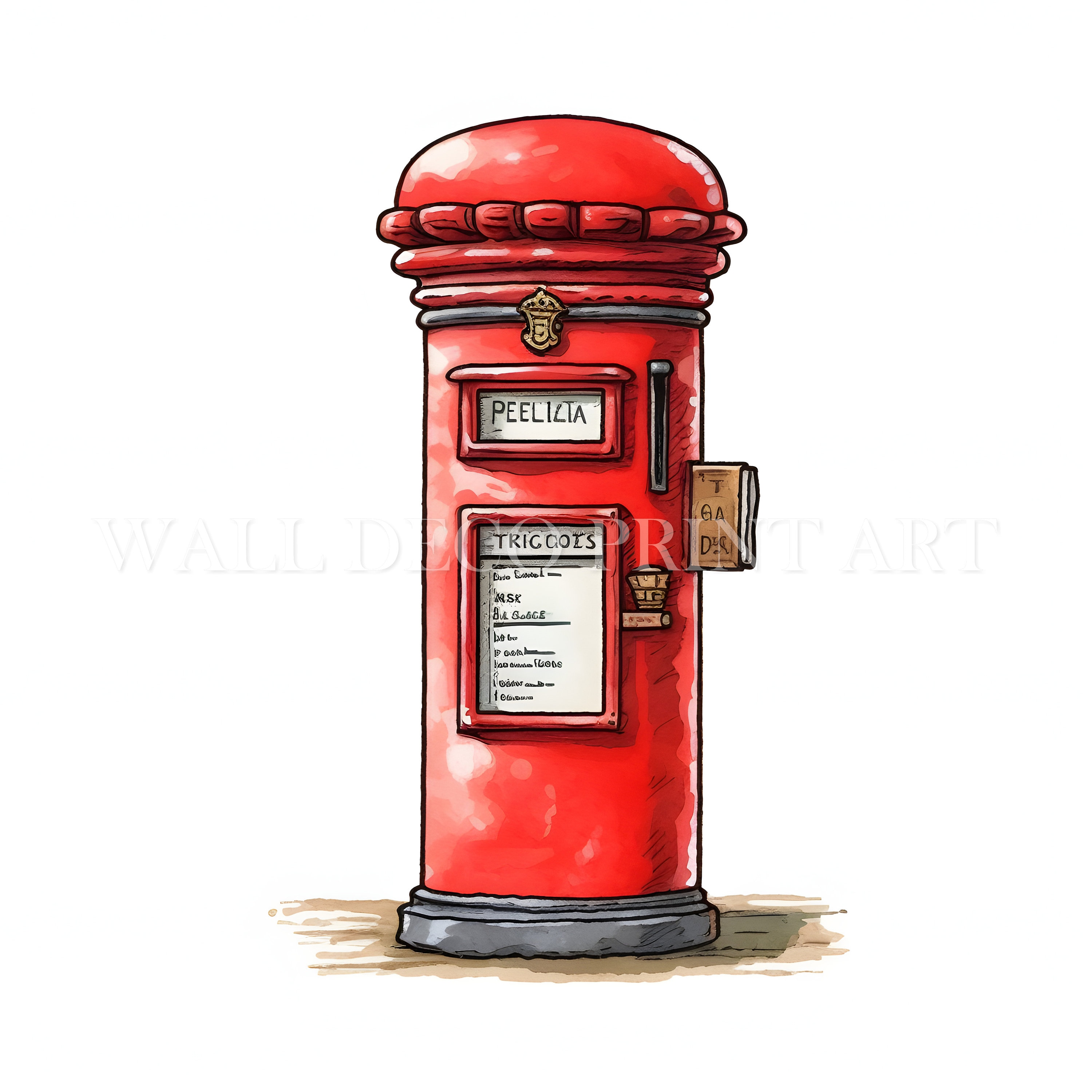 London Post Box Clipart Bundle - 11 High Quality Jpgs - Digital ...
