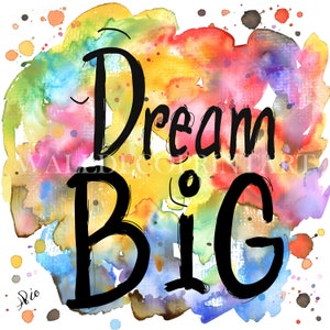 12 DREAM BIG Clipart Bundle - High Quality Jpgs - Digital Download ...