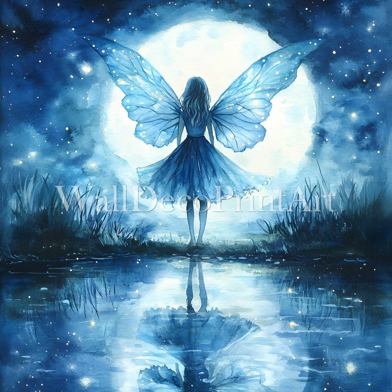 Blue Fairy Clipart Bundle - 10 High Quality JPG - Digital Download ...