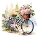Watercolor Floral Bicycle Clipart Bundle - 10 High Quality JPG ...