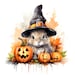 Cute Halloween Rabbit Clipart Bundle 10 High Quality Jpgs, Digital ...