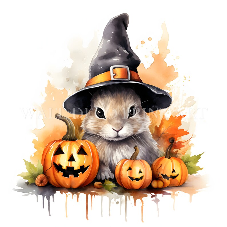 Cute Halloween Rabbit Clipart Bundle 10 High Quality Jpgs - Etsy