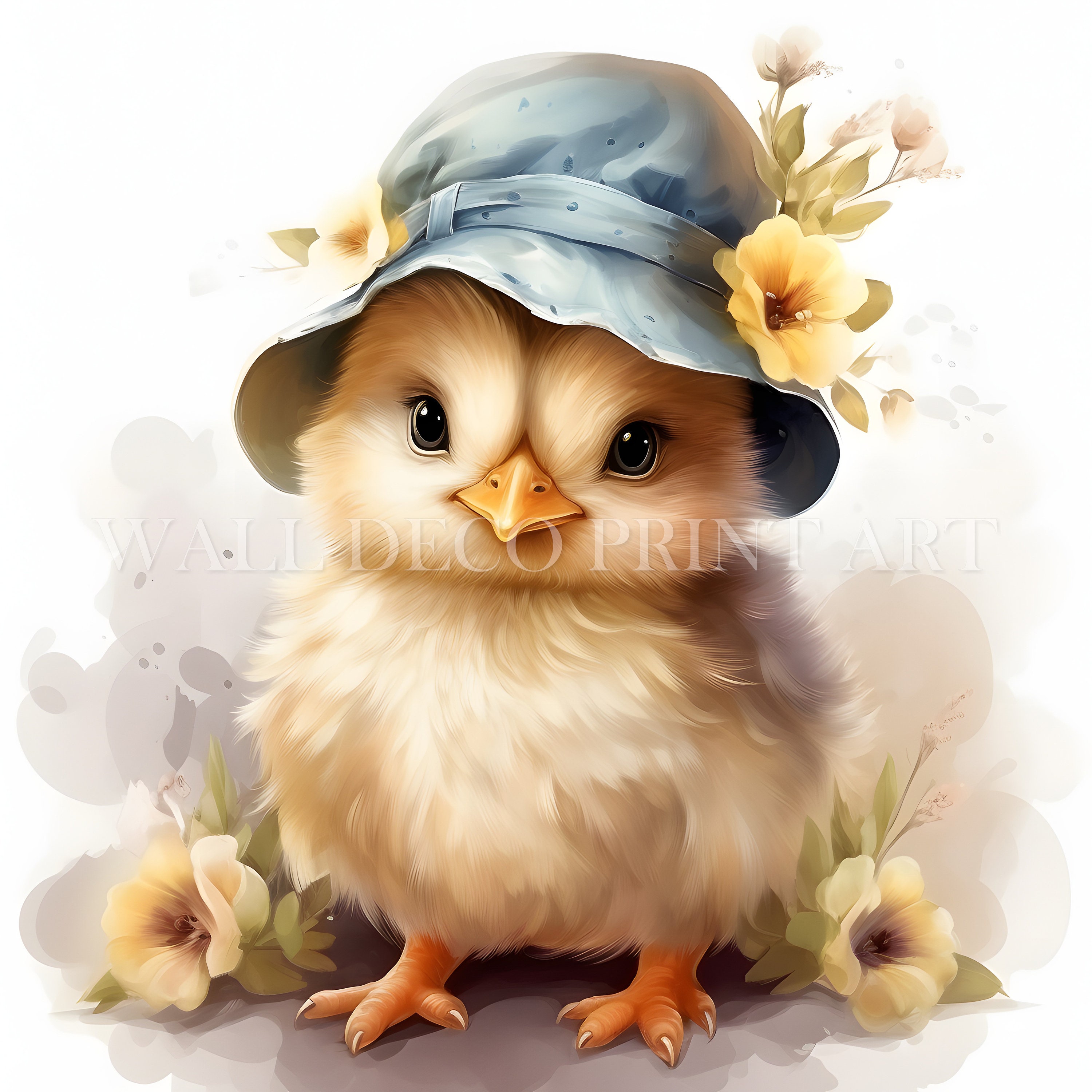 Cute Spring Flower Chicken Clipart Bundle - 10 High Quality JPG ...