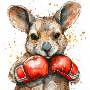 Boxing Kangaroo Clipart Bundle - 10 High Quality Jpgs - Digital ...