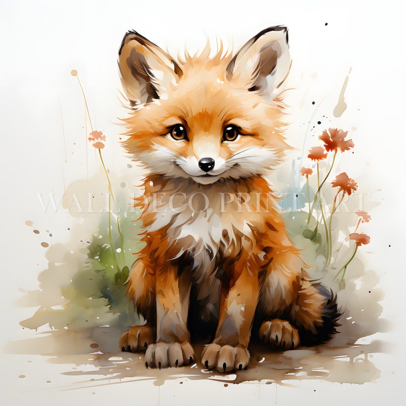 Cute Little Fox Clipart Bundle 9 High Quality JPG Digital - Etsy