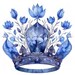 10 Blue Crowns Clipart Bundle - High Quality JPG - Digital Download ...