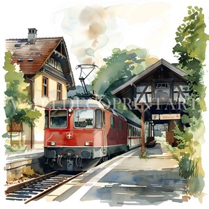 11 Train Station Clipart - High Quality JPG - Digital Download ...