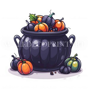 10 Halloween Bubbling Cauldron Clipart Bundle 2 - High Quality JPG ...