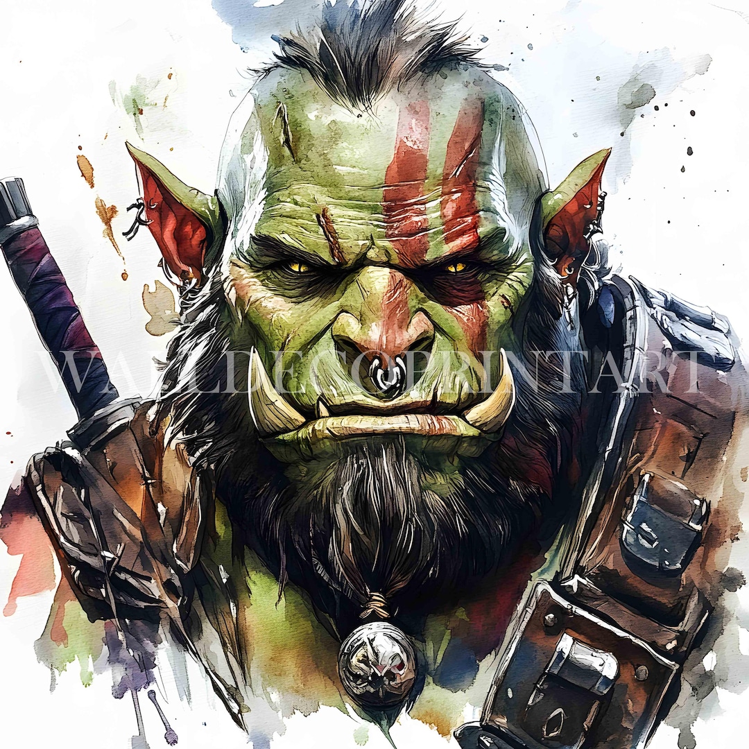 11 Orc Warrior Clipart - High Quality JPG - Digital Download Commercial ...