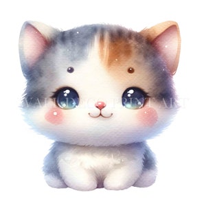 Soft Sketch CAT Clipart Bundle - 5 High Quality JPG - Digital Download ...