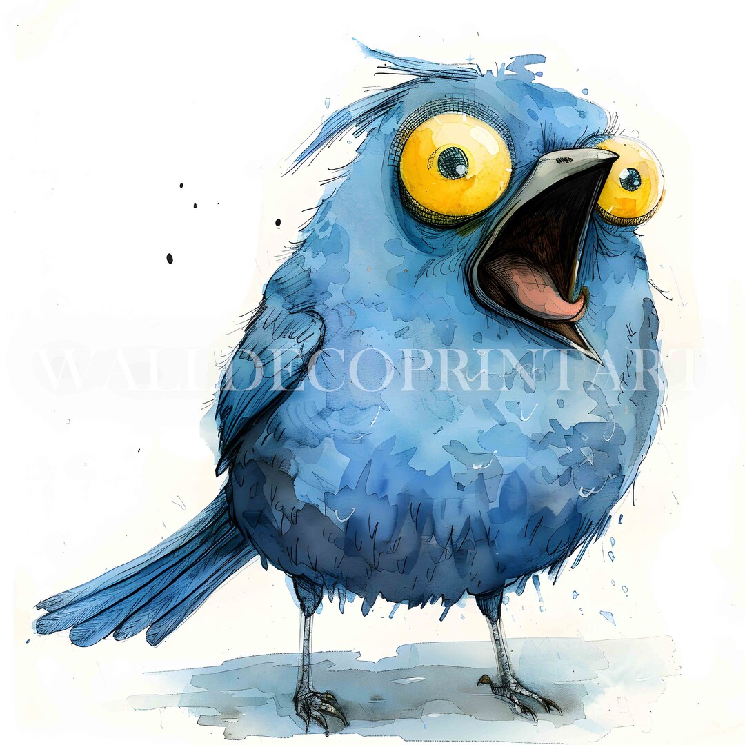 10 Whimsical Bird Clipart Bundle - High Quality Jpgs - Digital ...