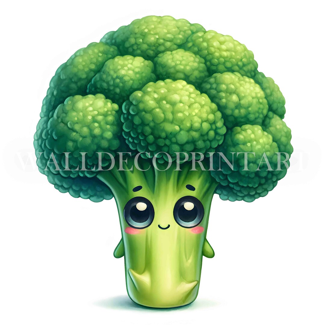 Funny Broccoli Clipart Bundle - 10 High Quality Jpgs - Digital ...