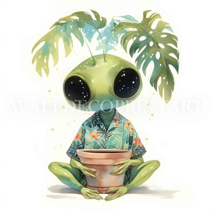 Cute Aliens Clipart - 16 High Quality Jpgs - Digital Downloads ...