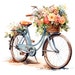 Watercolor Floral Bicycle Clipart Bundle - 10 High Quality JPG ...