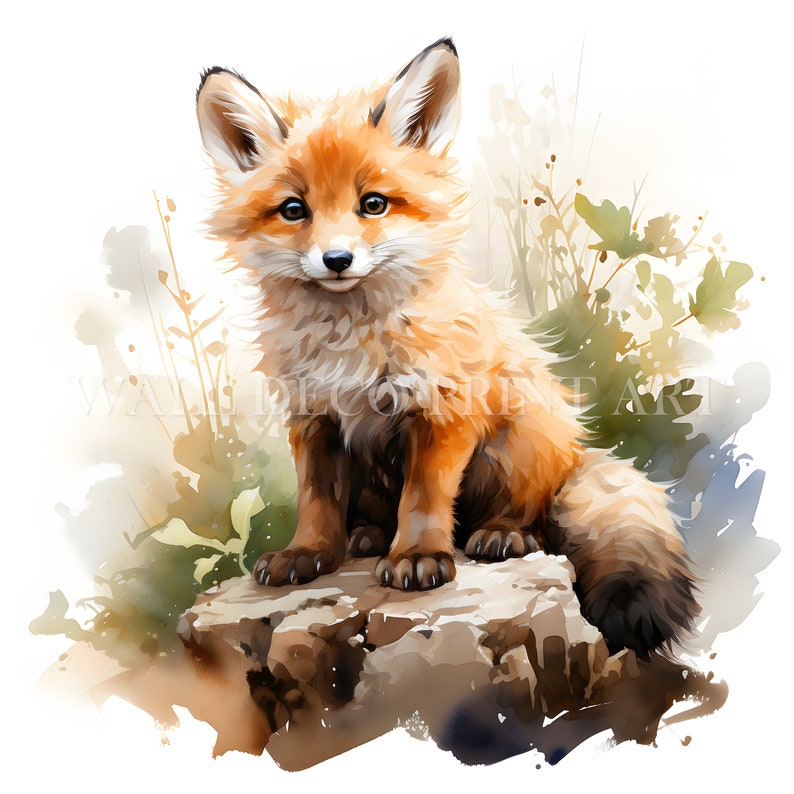 Cute Little Fox Clipart Bundle - 9 High Quality JPG - Digital Downloads ...
