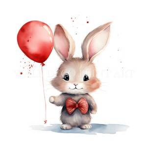 Cute Valentine Rabbit Clipart Bundle - 11 High Quality JPG - Digital ...