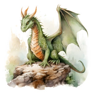 Friendly Dragon Clipart - 10 High Quality Jpgs - Digital Downloads ...