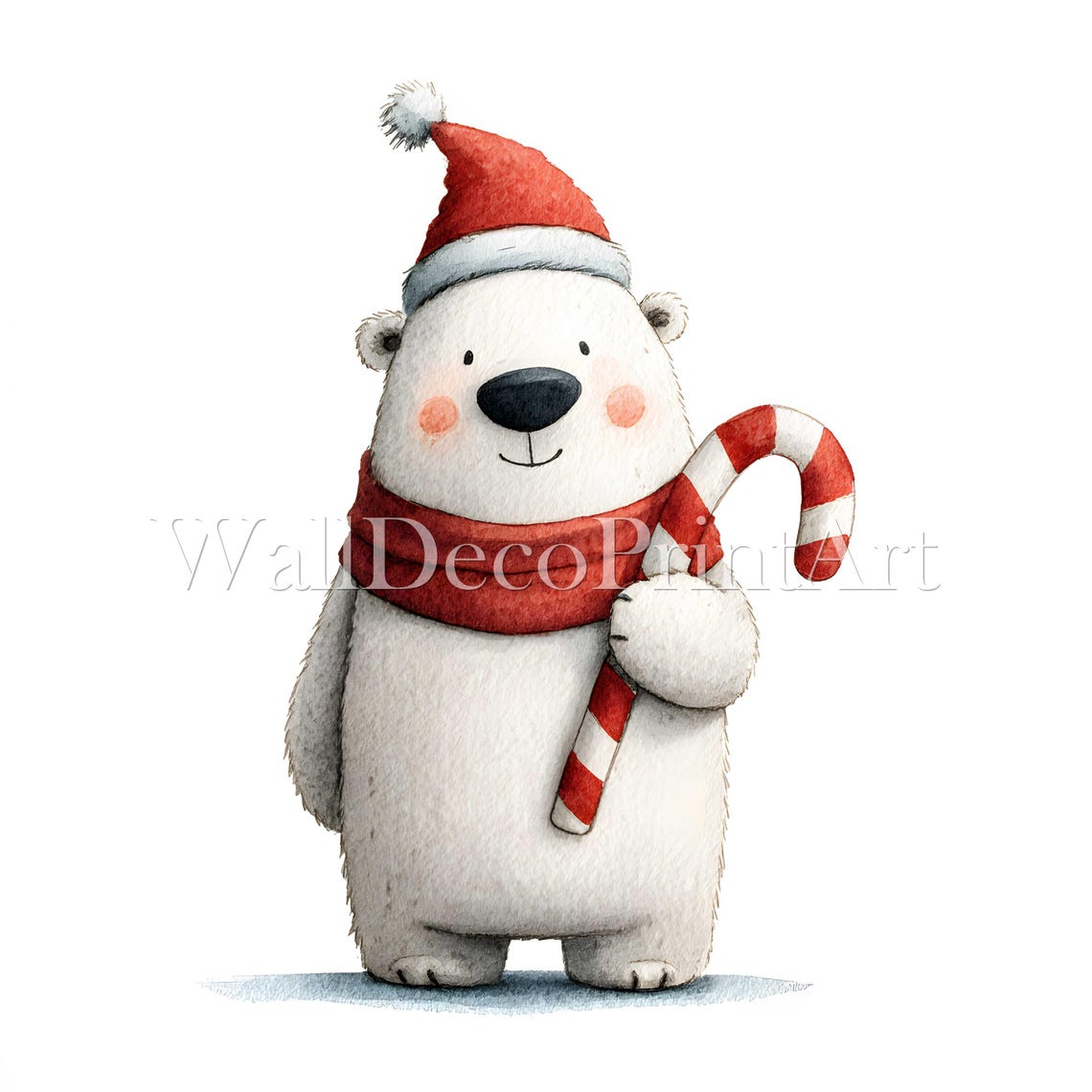 12 Christmas Polar Bear Clipart Bundle - High Quality Jpgs - Digital ...