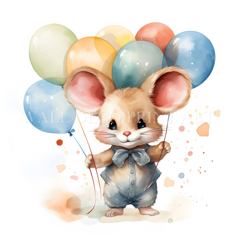 Birthday MOUSE Clipart Bundle 10 High Quality Jpgs Digital - Etsy