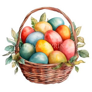 Easter Baskets Clipart Bundle SET 1 - 10 High Quality JPG - Digital ...