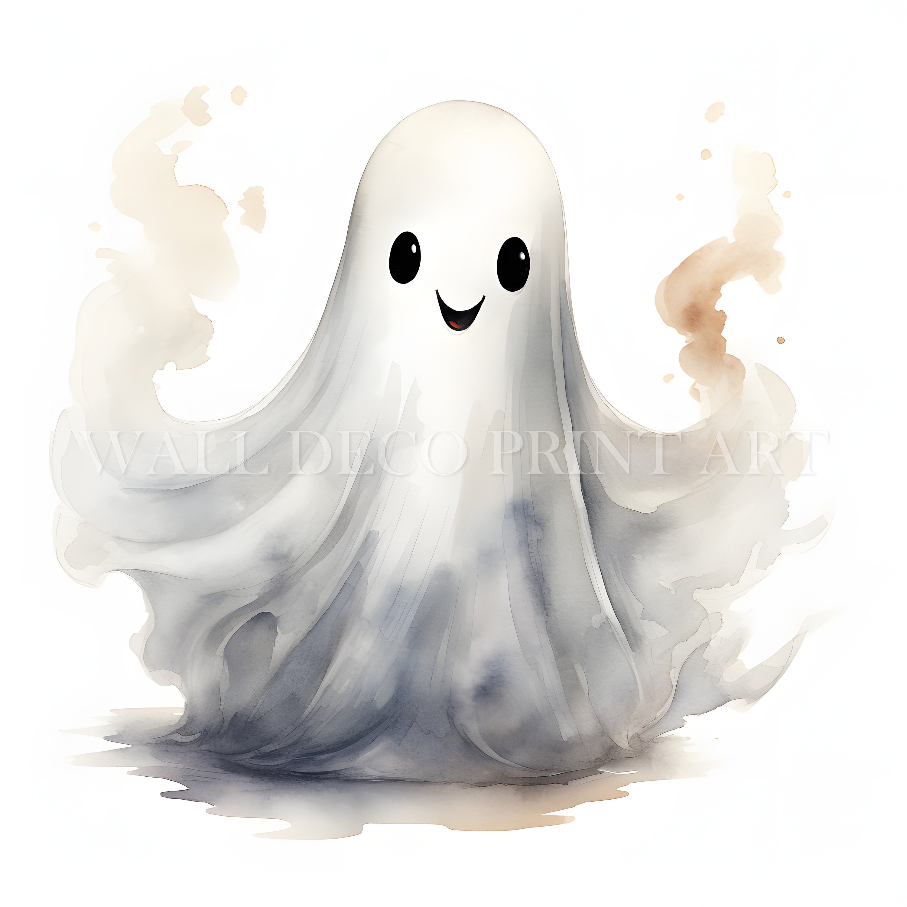 Cute Ghost Clipart Bundle - 10 High Quality Jpgs - Digital Downloads ...