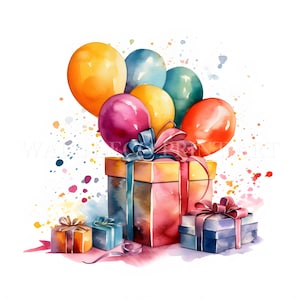 Birthday GIFTS Clipart Bundle - 14 High Quality Jpgs - Digital ...
