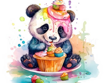 Colorful Happy Birthday Clipart Bundle 10 High Quality JPG Digital ...