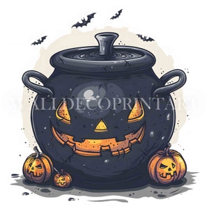 10 Halloween Bubbling Cauldron Clipart Bundle 2 - High Quality JPG ...