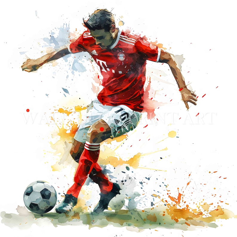 Soccer Player Clipart - 10 High Quality Jpgs - Digital Downloads ...