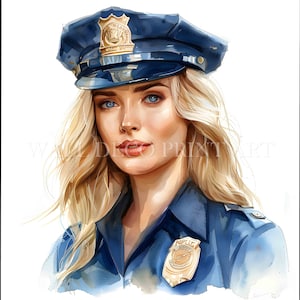 10 Police Portrait Clipart - High Quality JPG - Digital Downloads ...