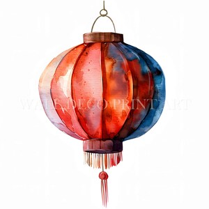 Lovely Chinese Lantern Clipart Bundle - 10 High Quality Jpgs - Digital ...