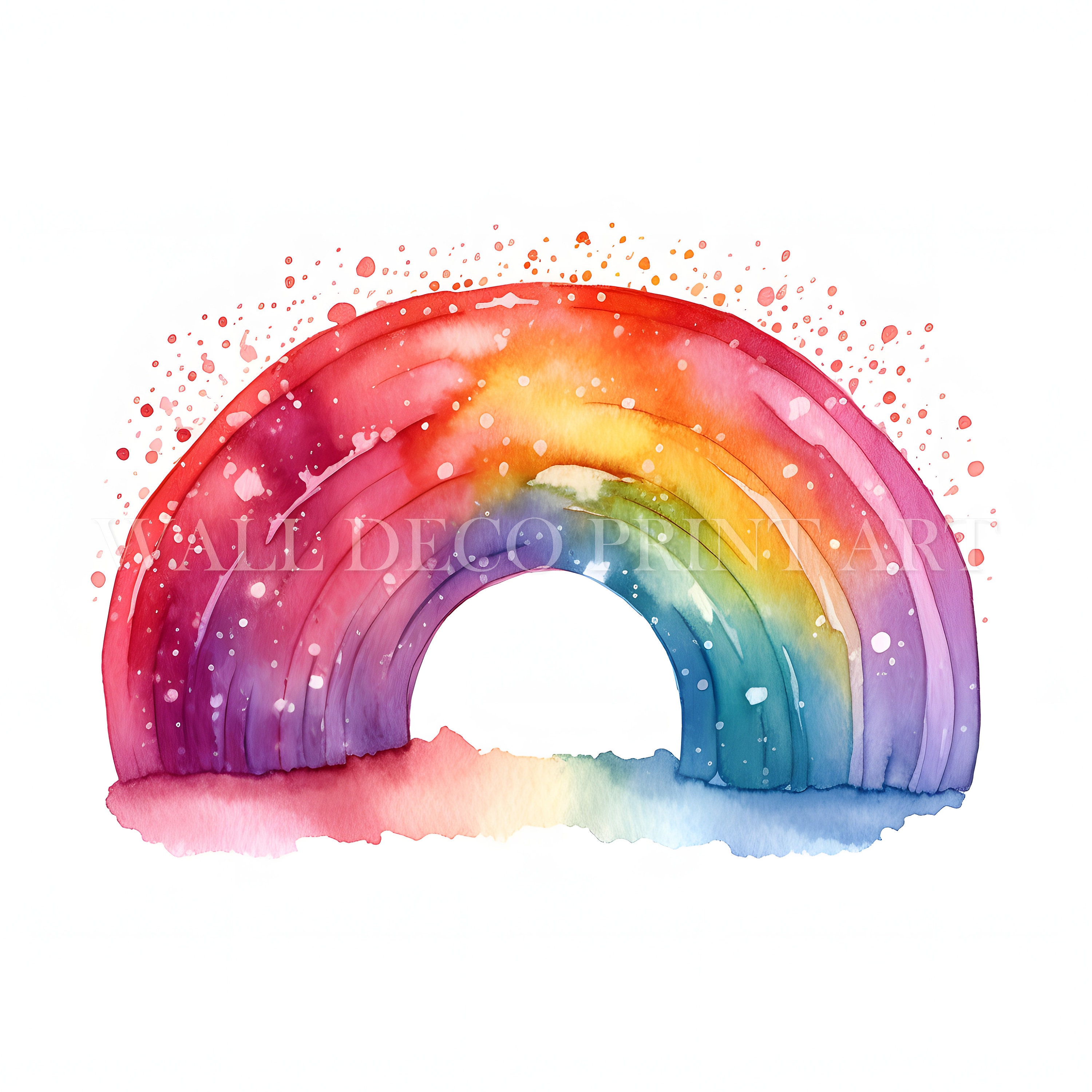 Colorful Rainbows Clipart 1 PNG & 10 High Quality Jpgs - Etsy