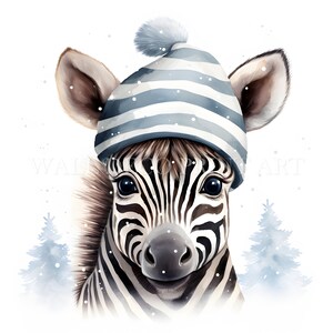 Christmas Zebra Clipart Bundle - 10 High Quality JPG - Digital ...