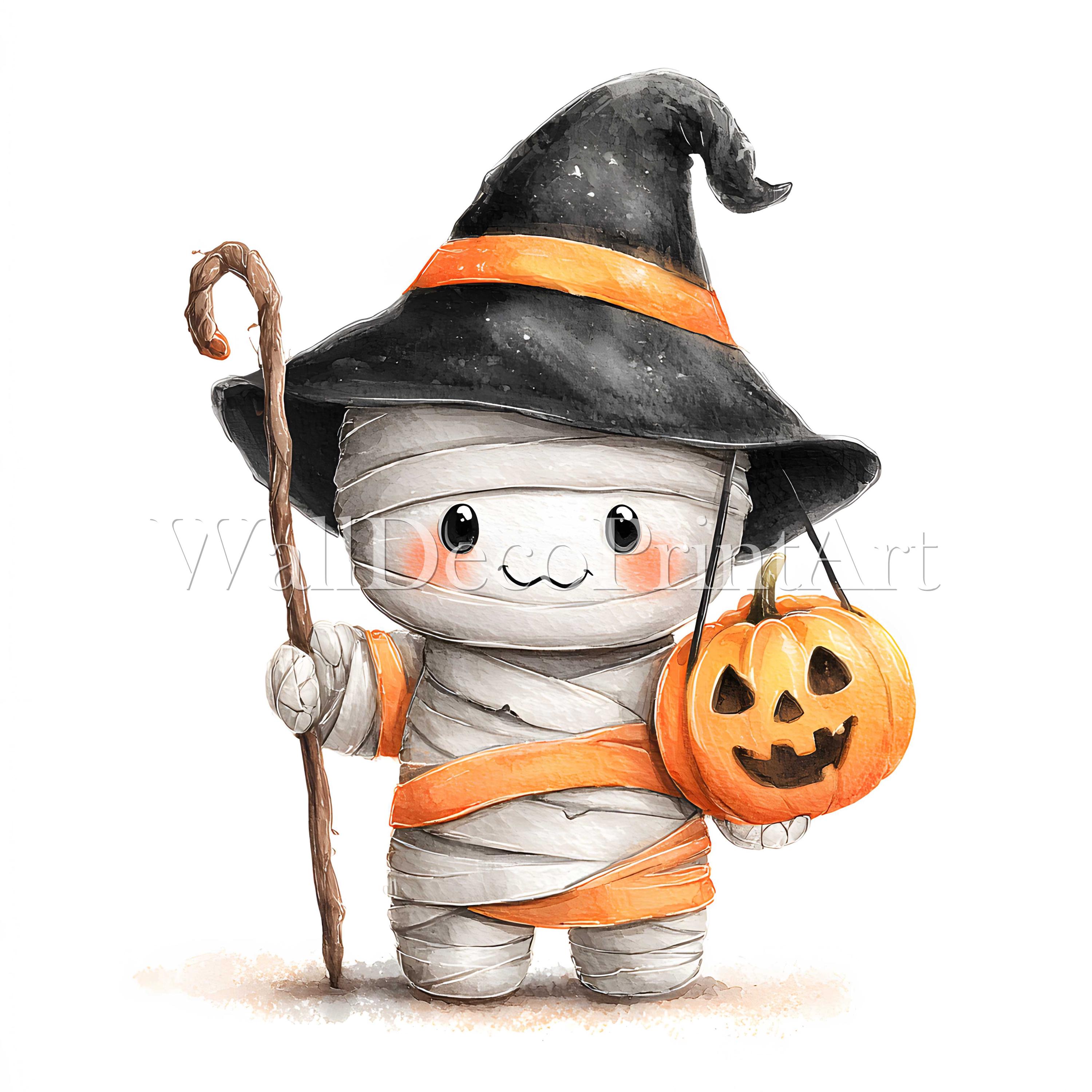 9 Cute Halloween Mummy Clipart Bundle - High Quality Images - Digital ...