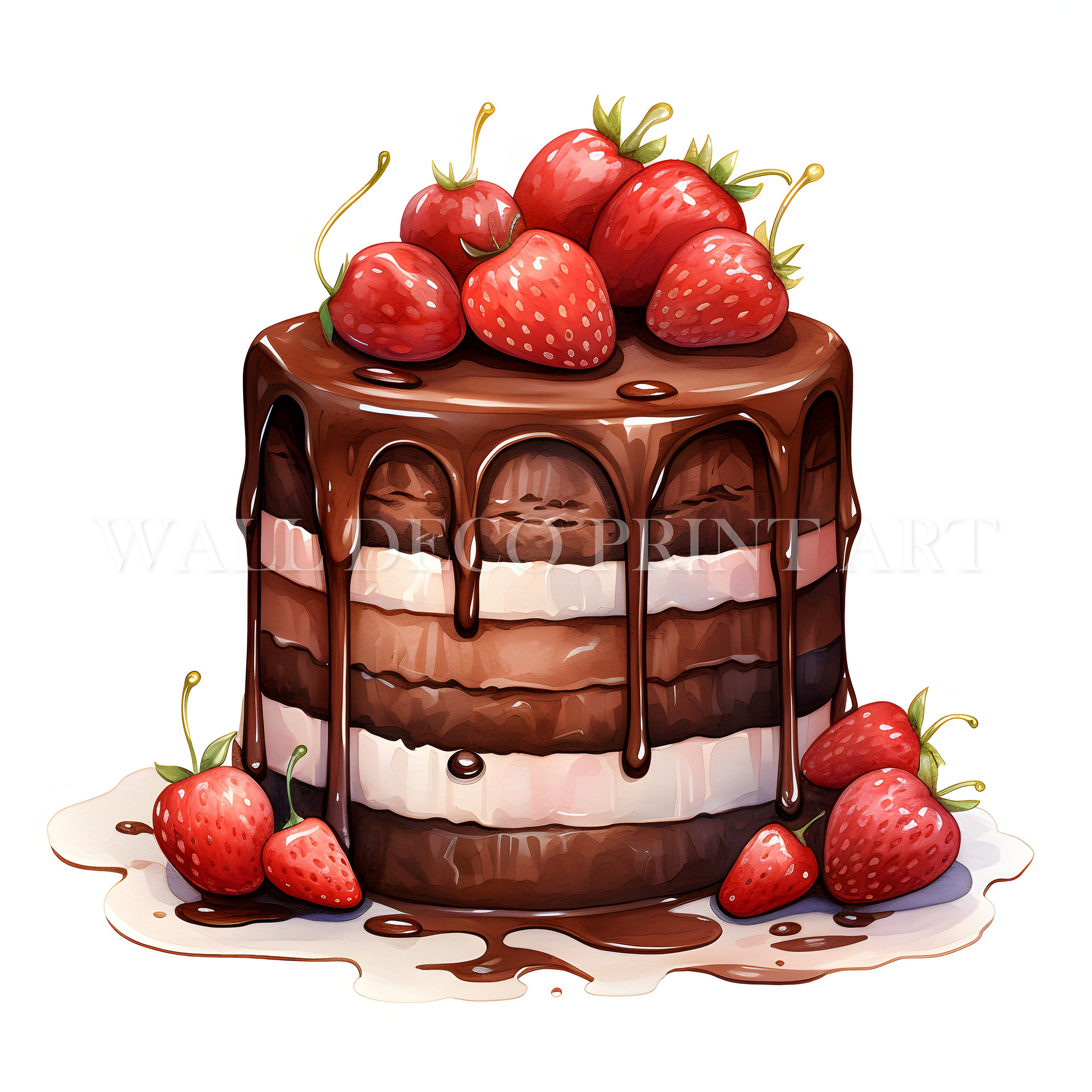 Chocolate Cakes Clipart Bundle - 10 High Quality Jpgs - Digital ...
