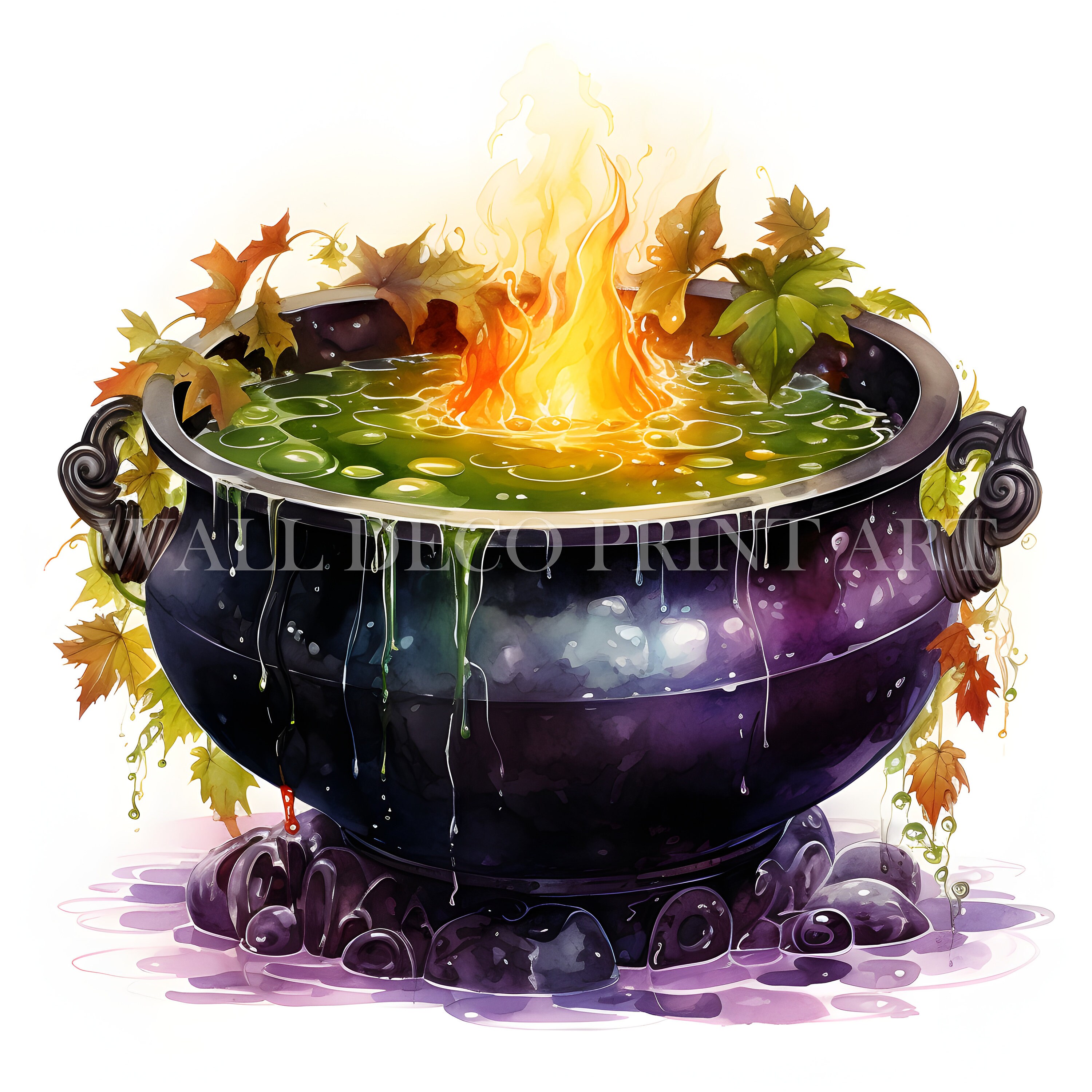 Halloween Bubbling Cauldron Clipart Bundle 10 High Quality - Etsy