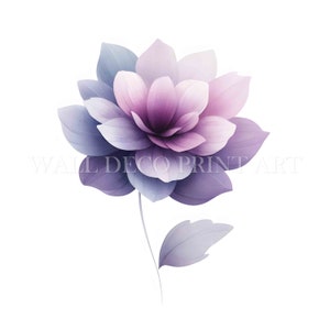 Purple Simple Flowers Clipart Bundle - 10 High Quality Jpgs - Digital ...